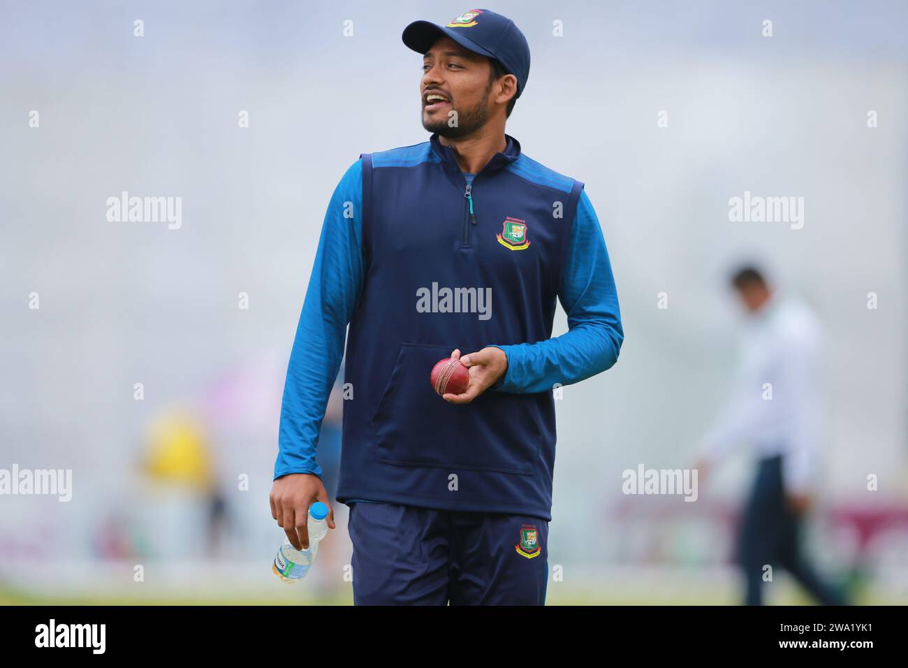 Bangladeshi Test Team captain Najmul Hossain Shanto is seen before the ...