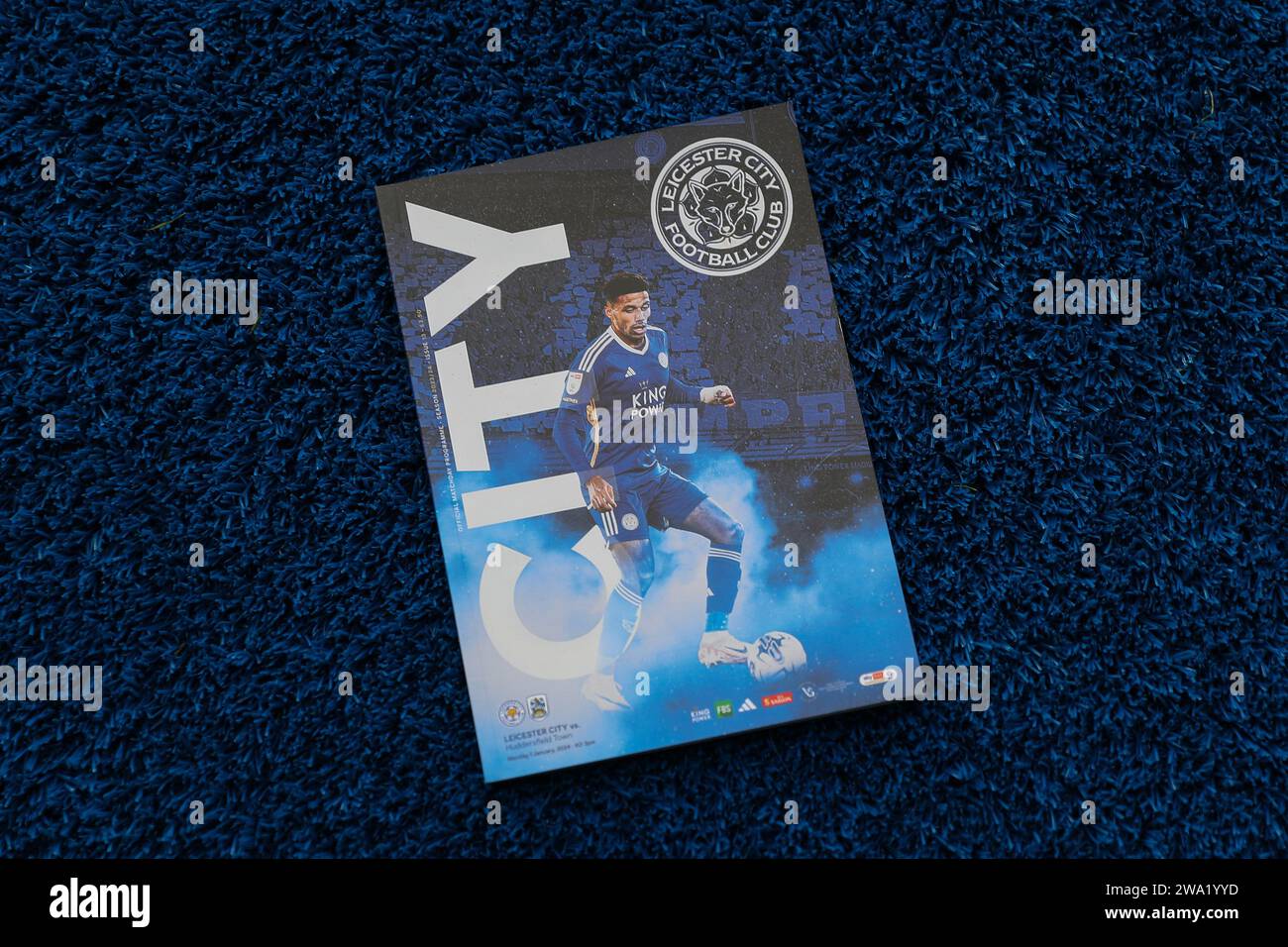 James Justin of Leicester City on the front cover of todays match day ...