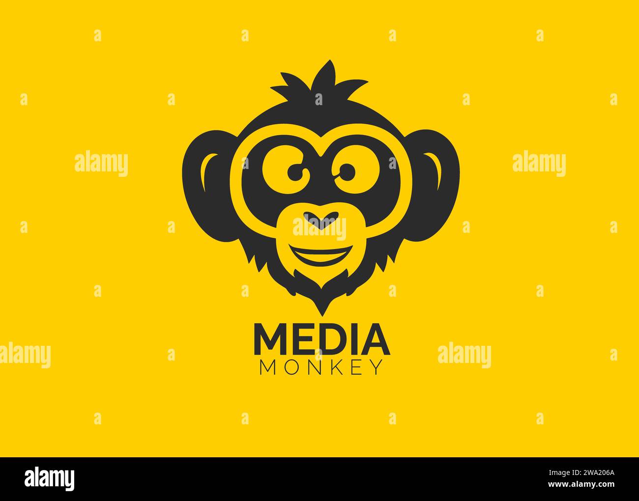 Monkey logo design hi-res stock photography and images - Alamy