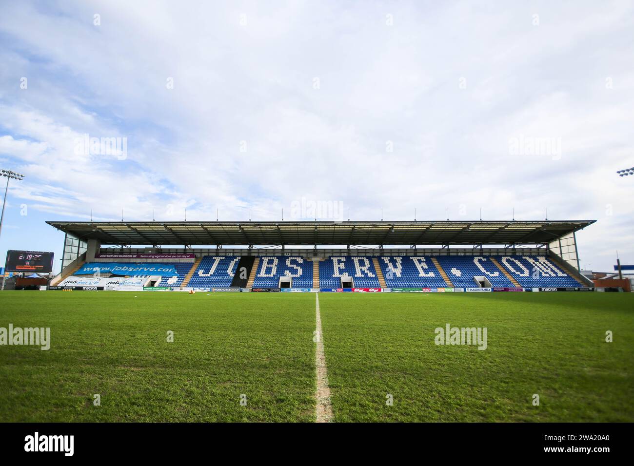 A general view of the JobServe Community Stadium before the Sky Bet ...