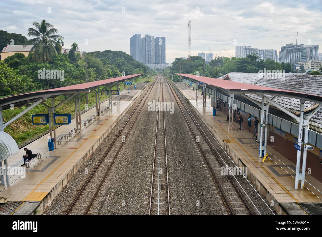 Kuala Lumpur, Malaysia - December 19, 2023: Train tracks at Petaling ...