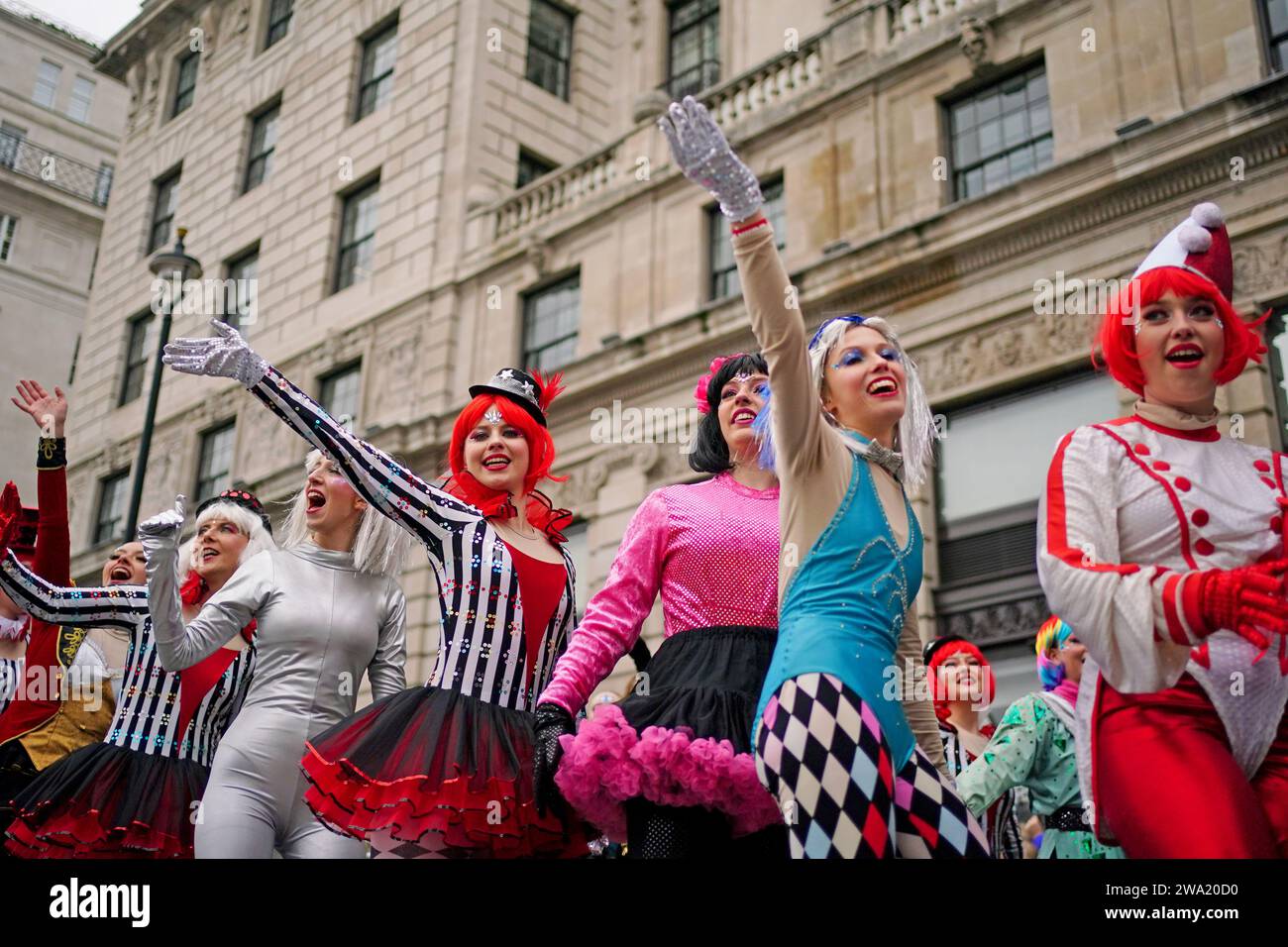 Performers during the New Year's Day Parade in London. Picture date: Monday January 1, 2024 ...