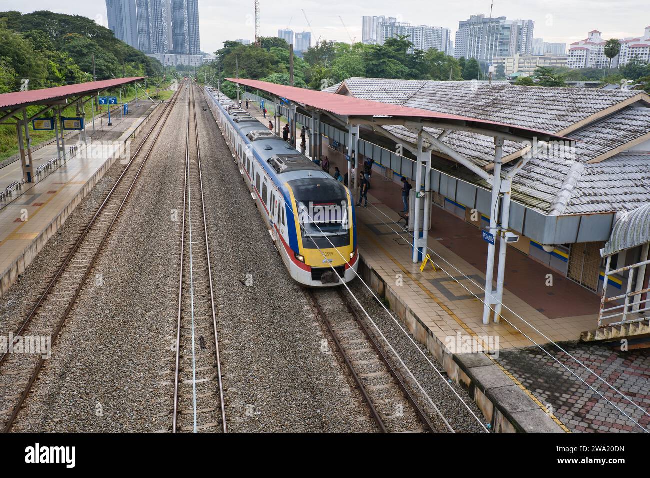 Kuala Lumpur, Malaysia - December 19, 2023: The KTM Komuter train ...