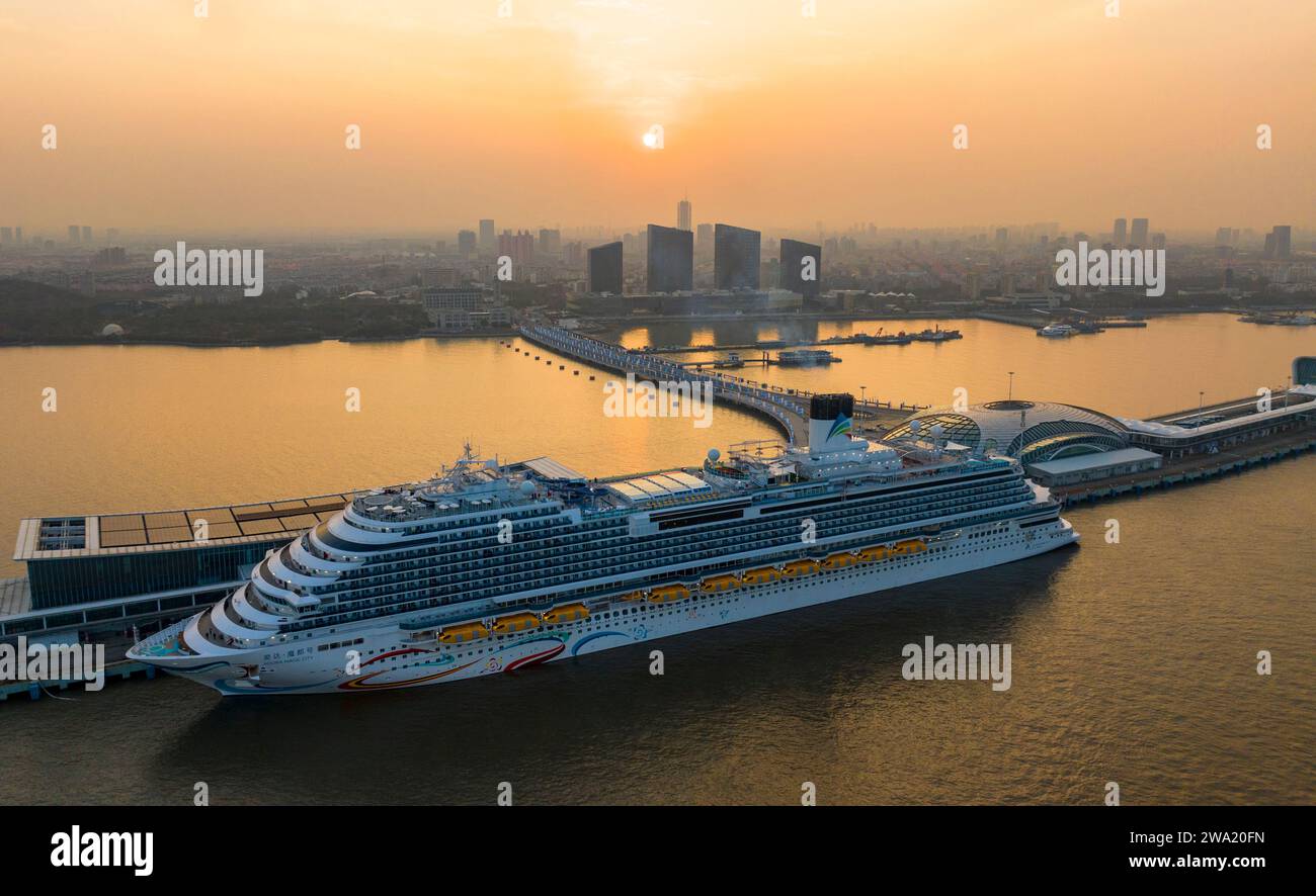 SHANGHAI, CHINA - JANUARY 1, 2024 - Adora Cruises, the first Chinese ...