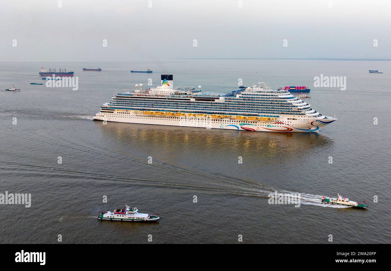 SHANGHAI, CHINA - JANUARY 1, 2024 - Adora Cruises, the first Chinese ...