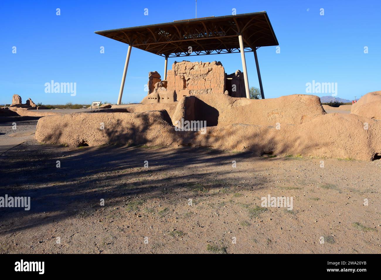 Ancient Casa Grande Ruins National Monument of the Pre-columbian ...