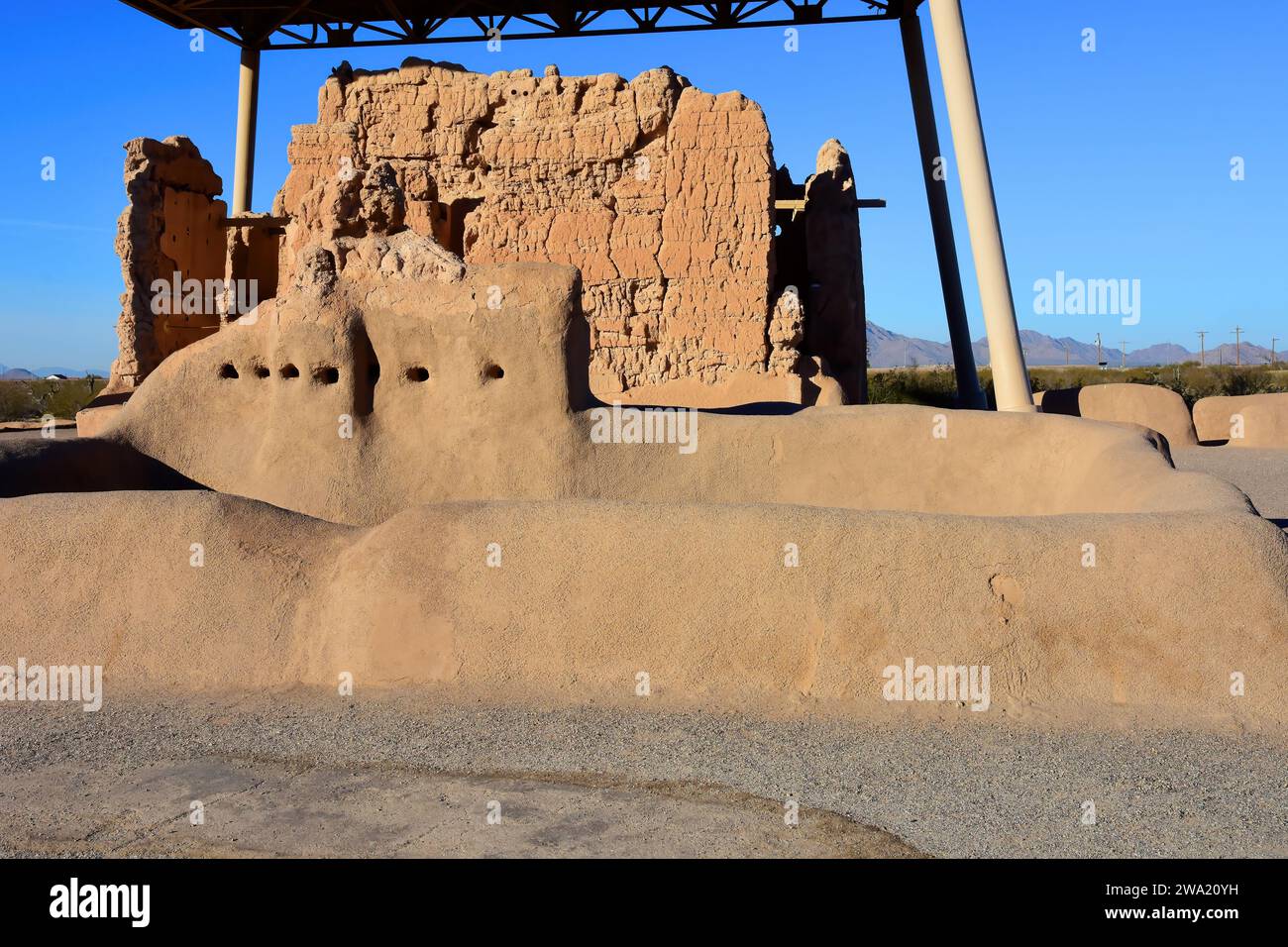Ancient Casa Grande Ruins National Monument of the Pre-columbian ...