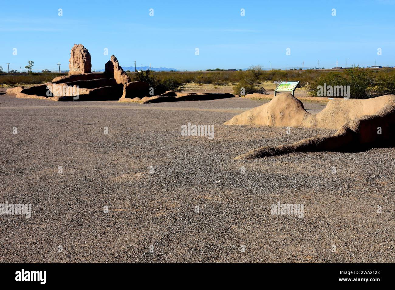 Ancient Casa Grande Ruins National Monument of the Pre-columbian ...