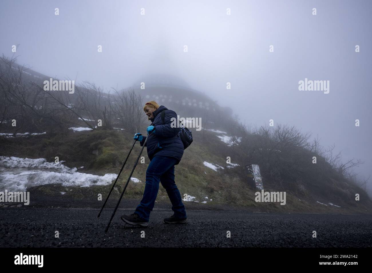 Jested, Liberec. 1st Jan, 2024. Forty-ninth New Year's ascent to Jested ...