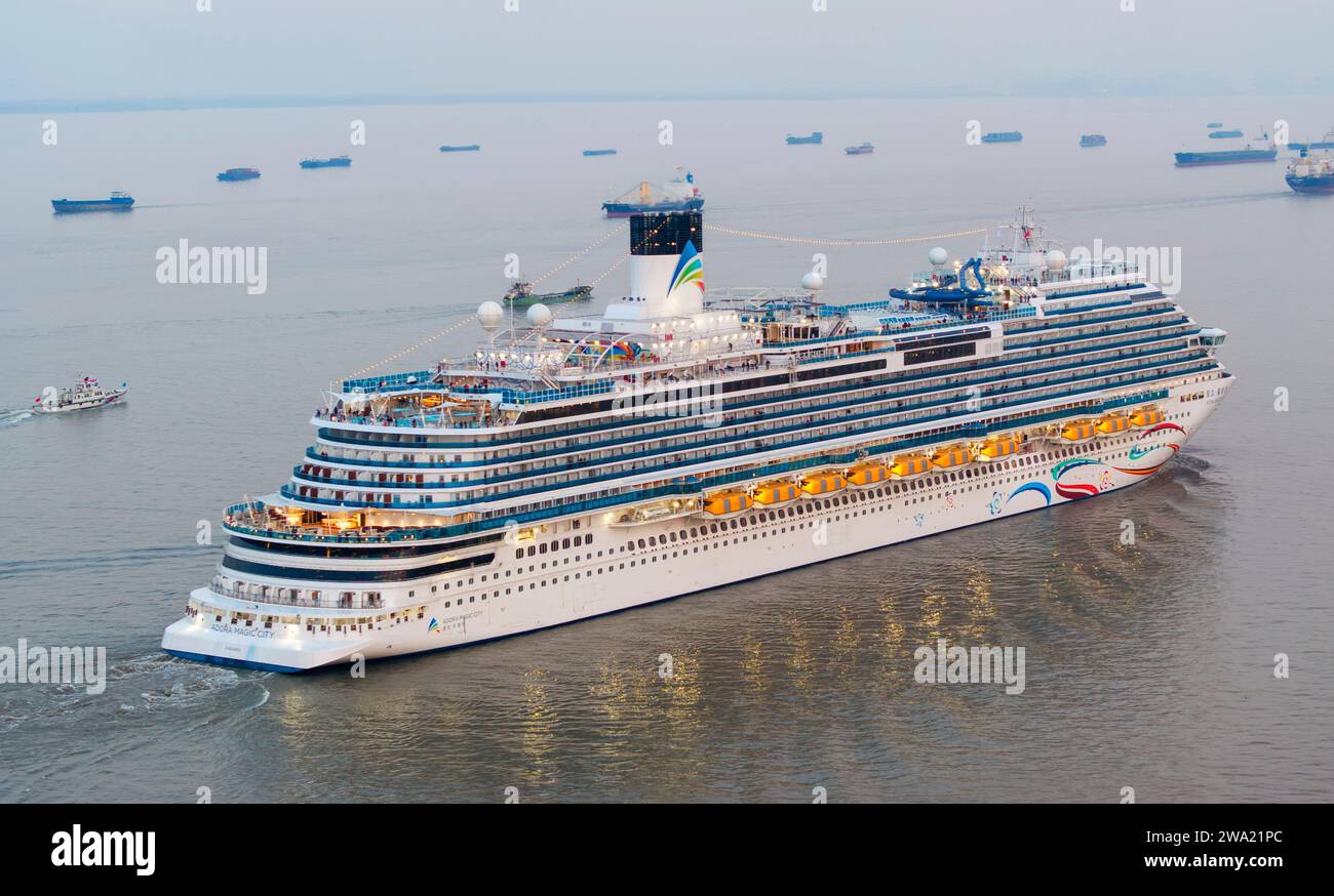 SHANGHAI, CHINA - JANUARY 1, 2024 - Adora Cruises, the first Chinese ...