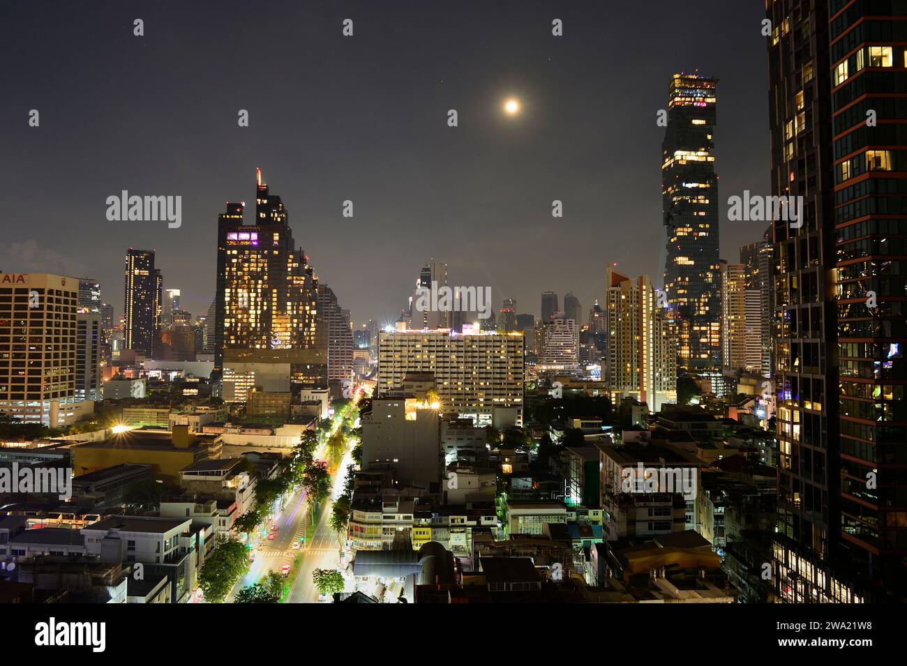 Silom Road Bangkok Thailand Stock Photo - Alamy