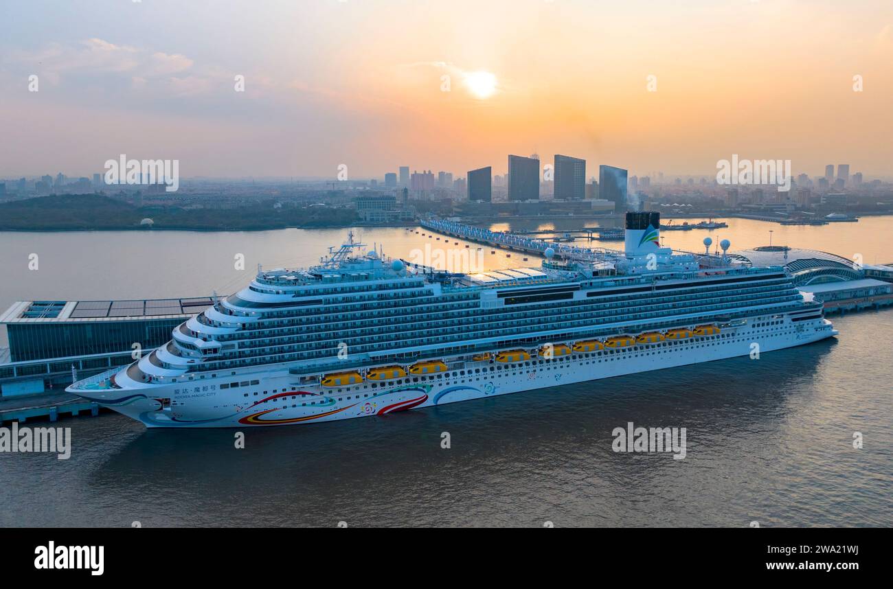SHANGHAI, CHINA - JANUARY 1, 2024 - Adora Cruises, the first Chinese ...