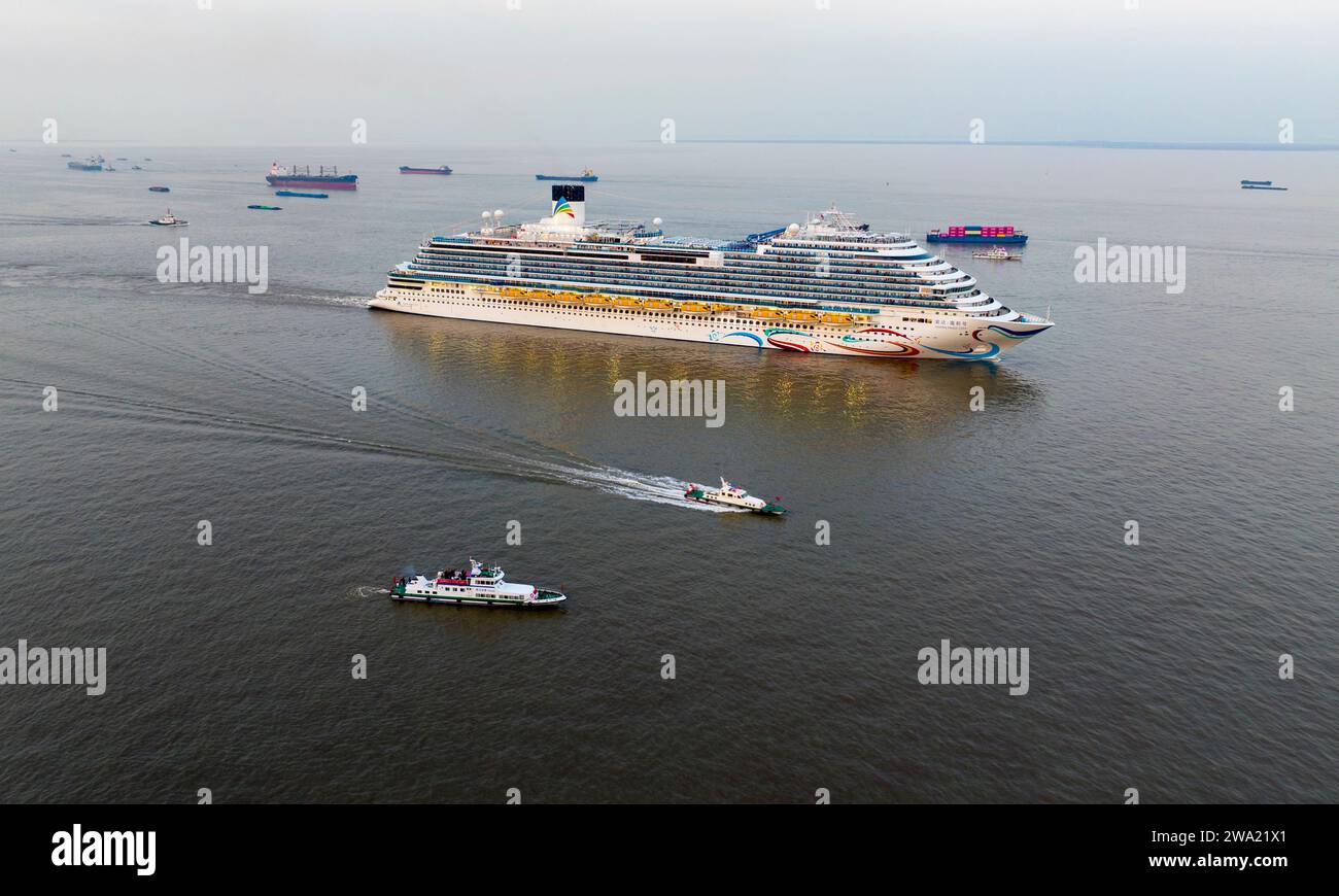 SHANGHAI, CHINA - JANUARY 1, 2024 - Adora Cruises, the first Chinese ...
