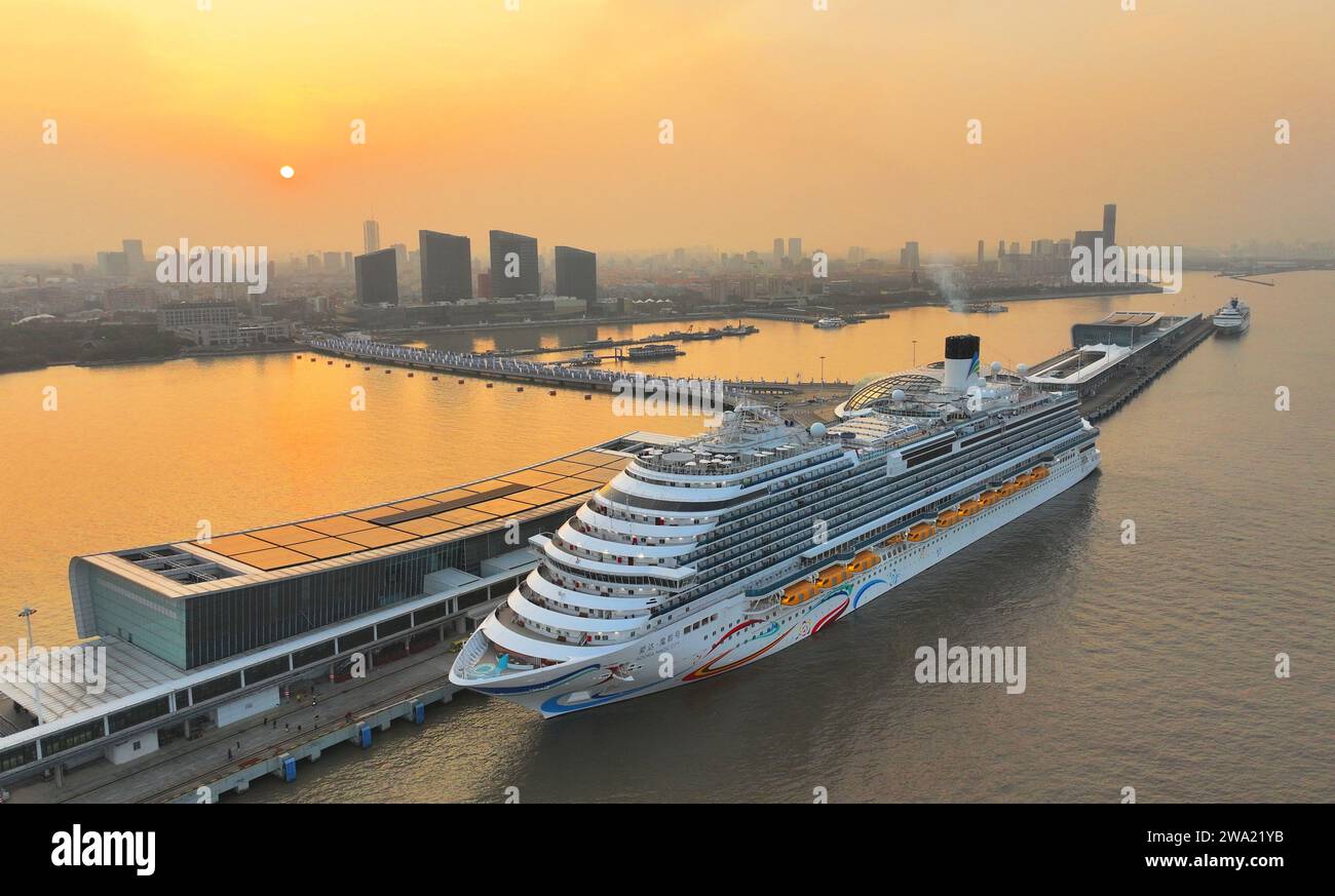 SHANGHAI, CHINA - JANUARY 1, 2024 - Adora Cruises, the first Chinese ...