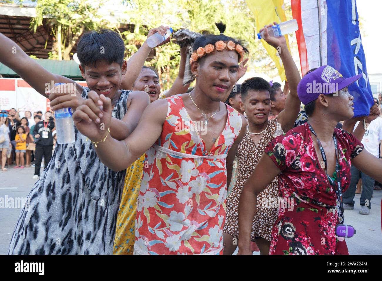 Minalin, Philippines. 1st January 2024. Real men crossdresses on New ...