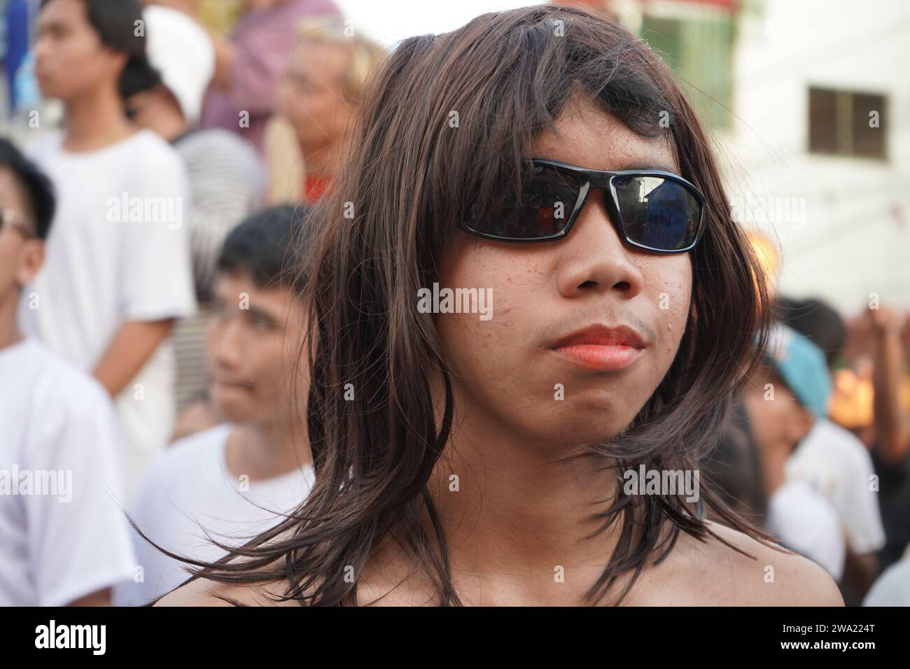 Minalin, Philippines. 1st January 2024. Real men crossdresses on New ...