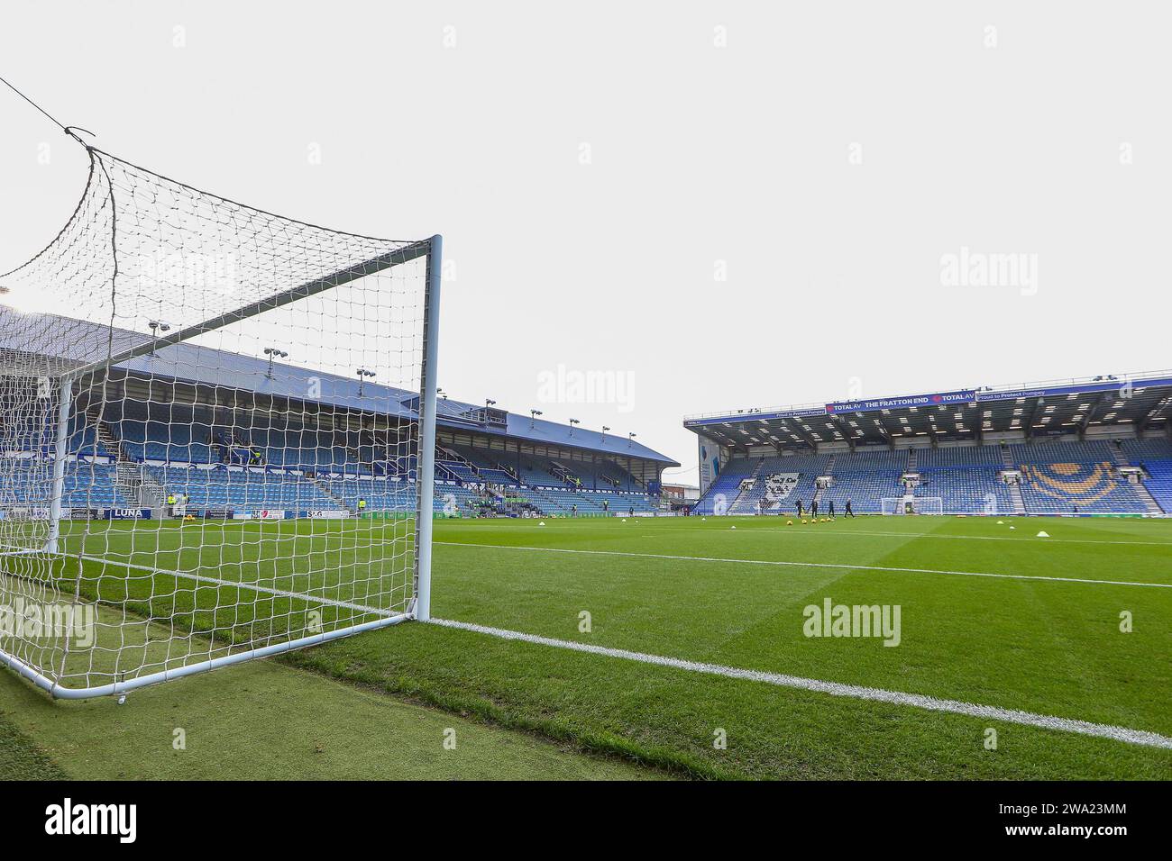 Portsmouth, UK. 01st Jan, 2024. Ground View inside the Stadium during ...