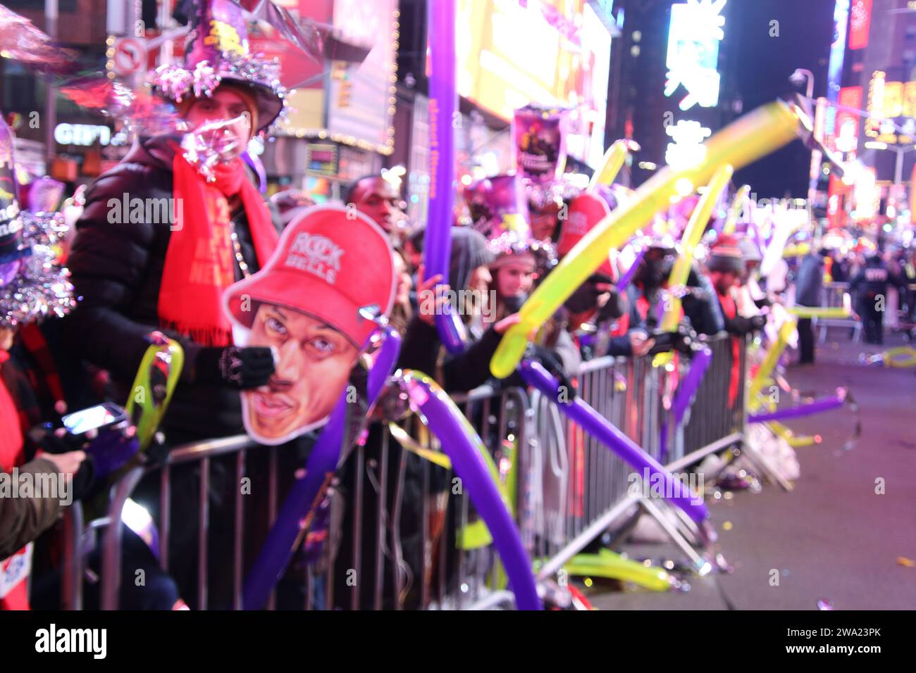 Times Square, New York, NY 10036 USA. Dec 31, 2023. New York stages its ...