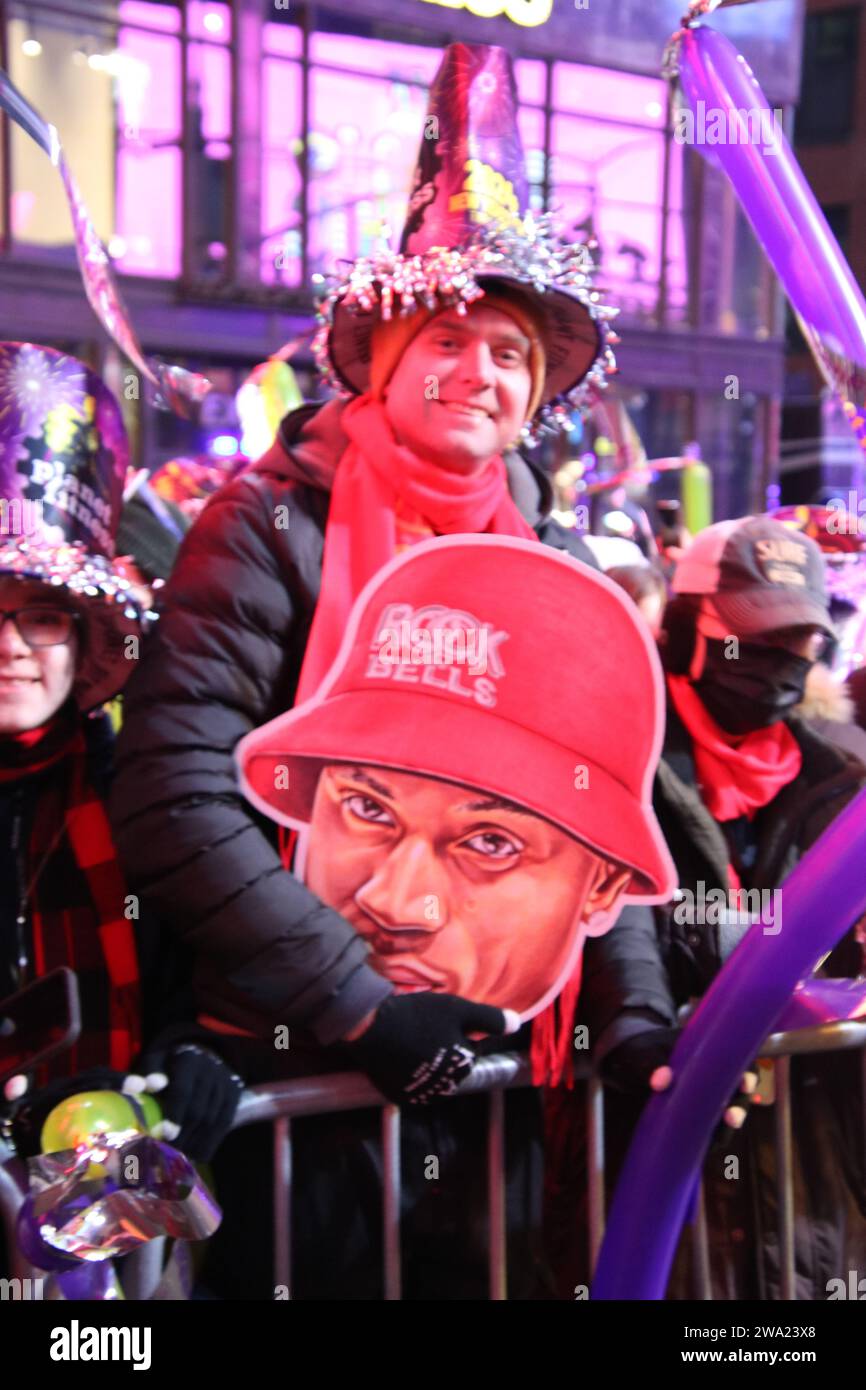 Times Square, New York, NY 10036 USA. Dec 31, 2023. New York stages its ...