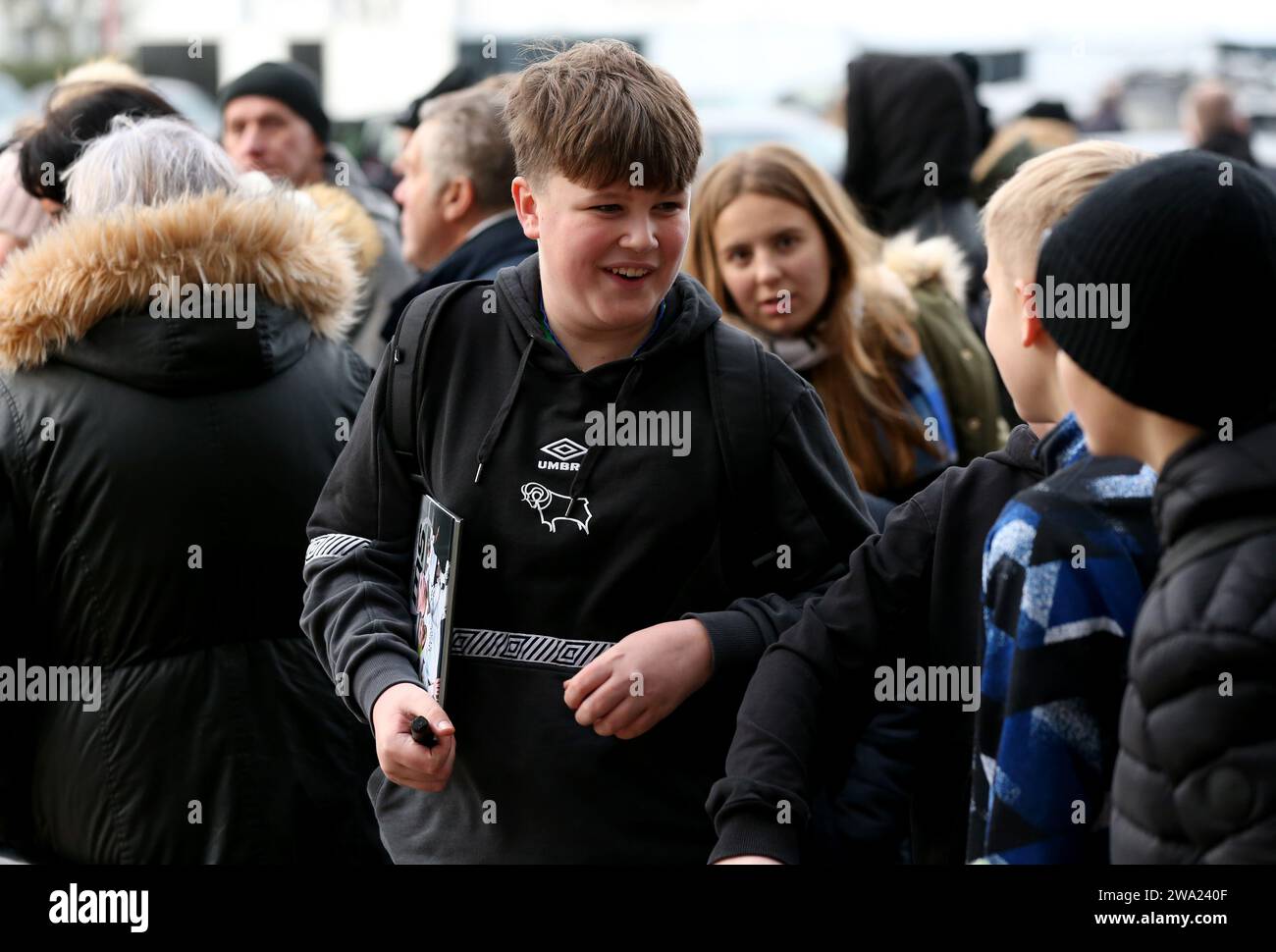 Fans outside the ground ahead of the Sky Bet League One match at Pride ...
