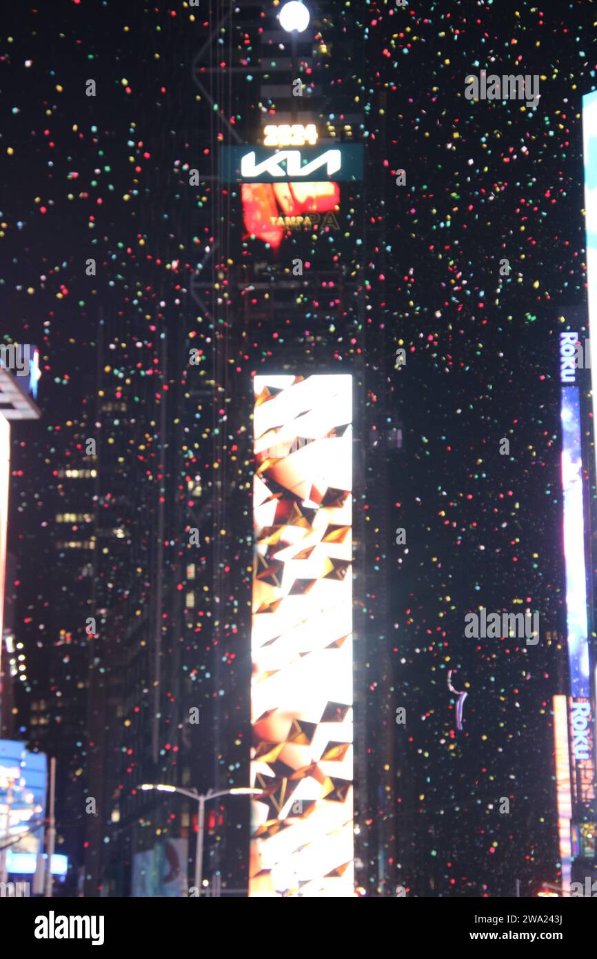 Times Square, New York, NY 10036 USA. Dec 31, 2023. New York stages its ...