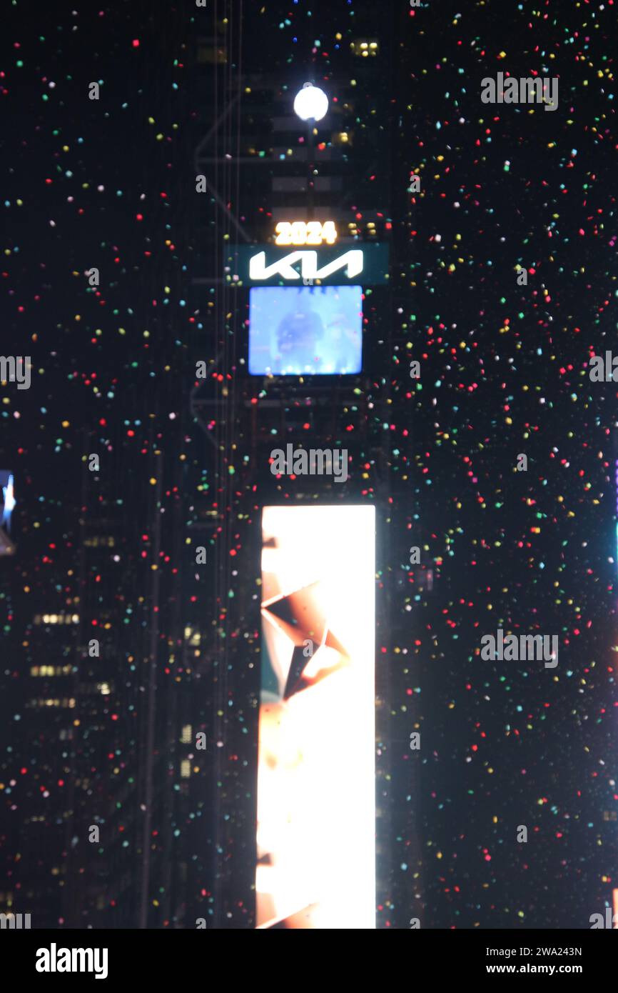 Times Square, New York, NY 10036 USA. Dec 31, 2023. New York stages its ...