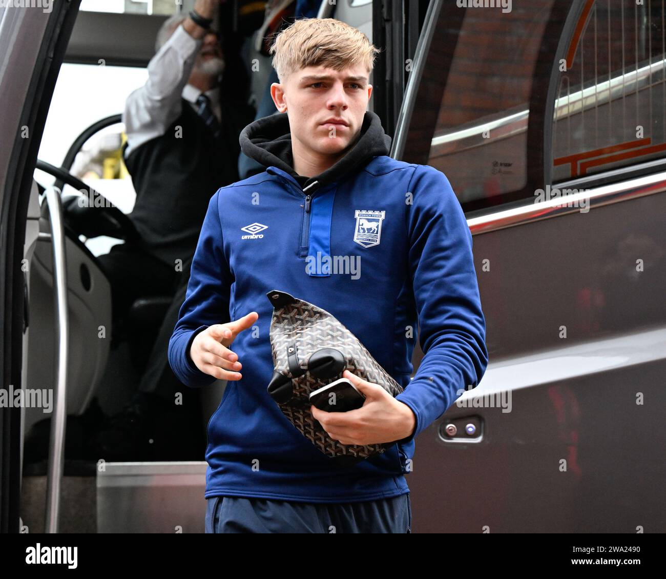 Stoke On Trent, UK. 01st Jan, 2024. Brandon Williams of Ipswich Town ...