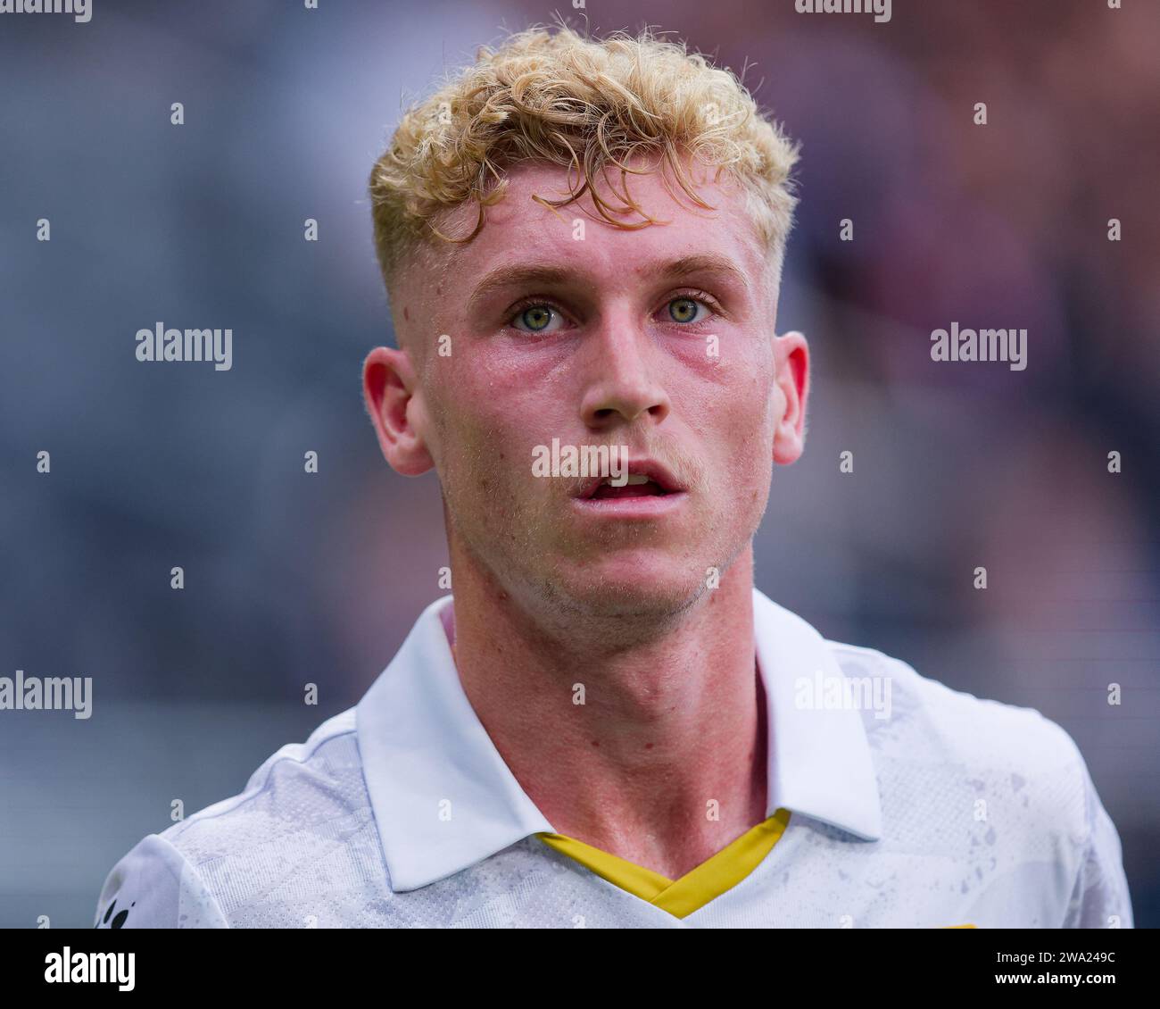 Sydney, Australia. 01st Jan, 2024. Jed Drew of Macarthur FC looks on ...