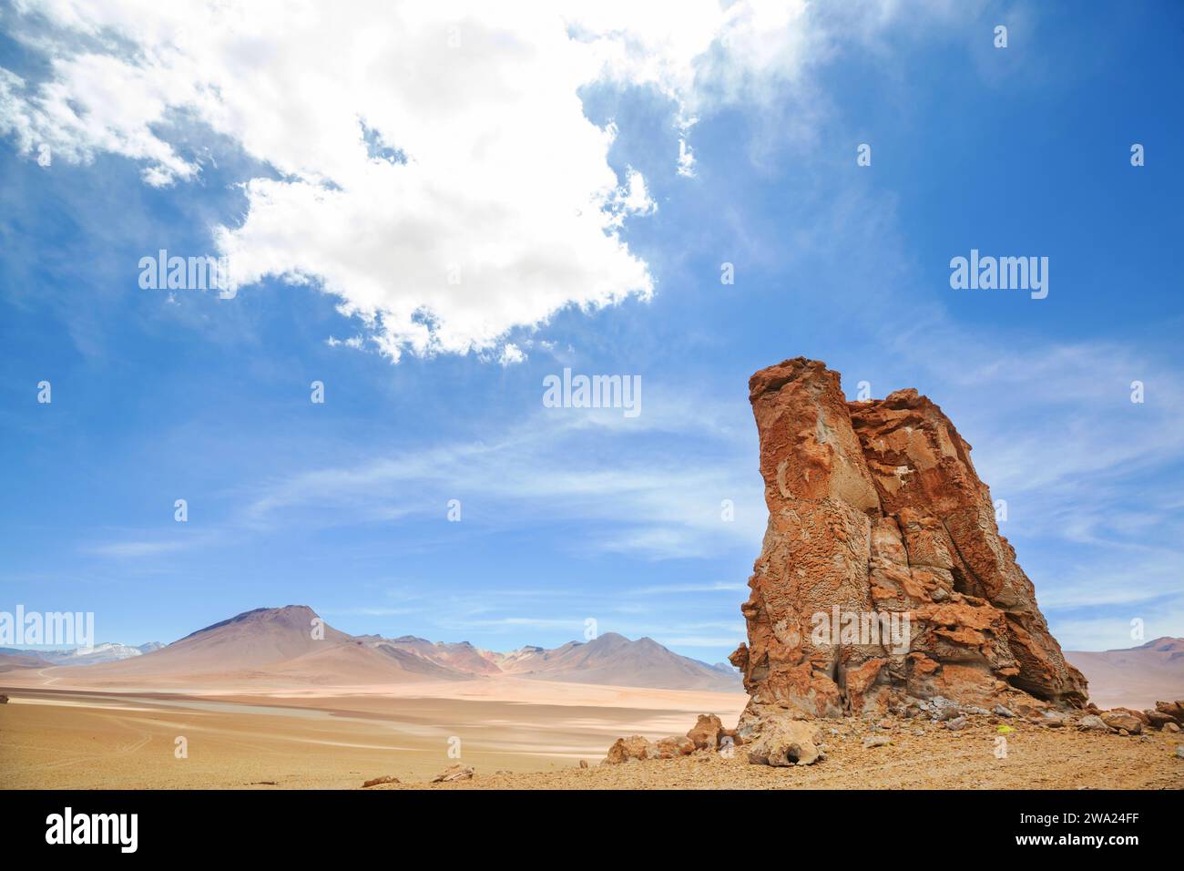 Epic Salvador Dali desert. Unusual natural landscapes in Bolivia Stock ...