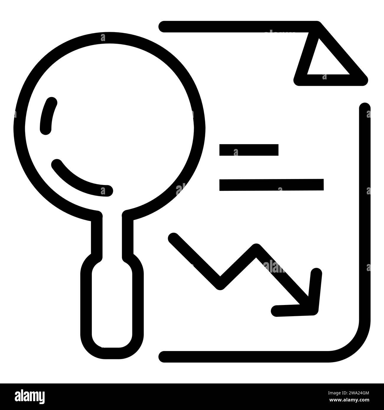 Financial Statement icon outline style. Thin line creative Financial ...