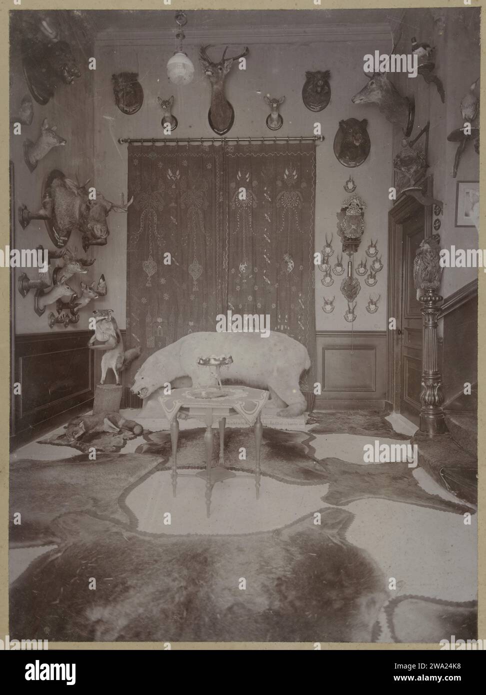 Interior of the Wildbaan, the home of the photographer in Driebergen ...
