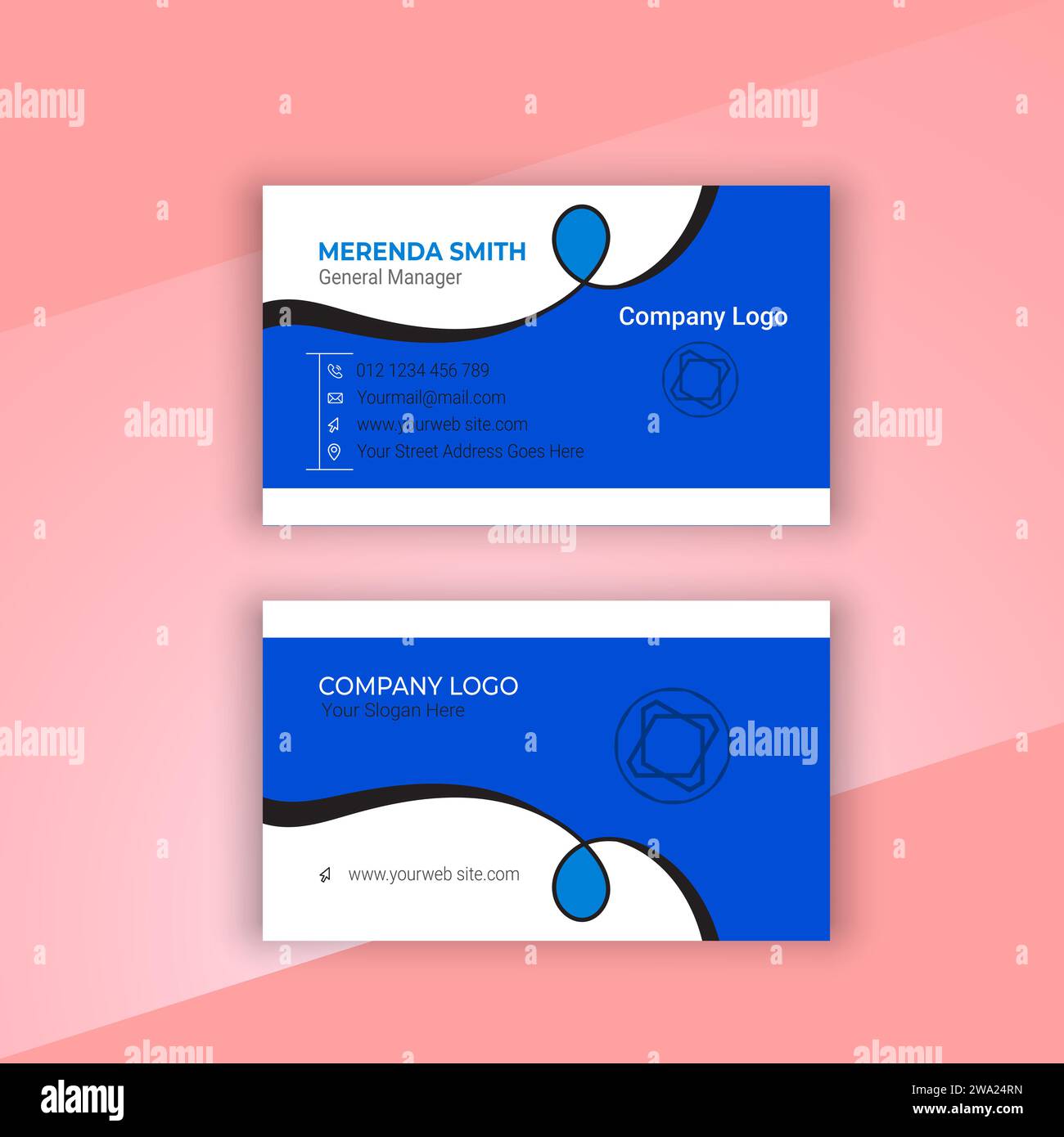 Creative modern name card and business card Stock Vector Image & Art ...