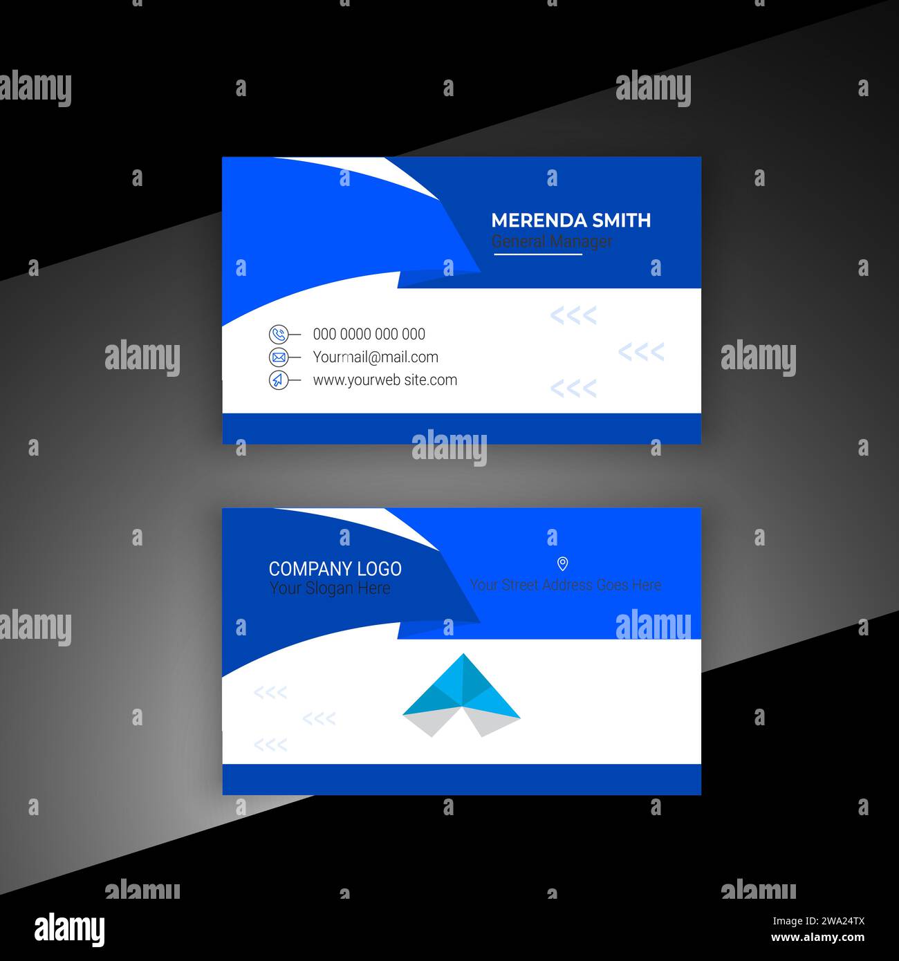 Creative modern name card and business card Stock Vector Image & Art ...