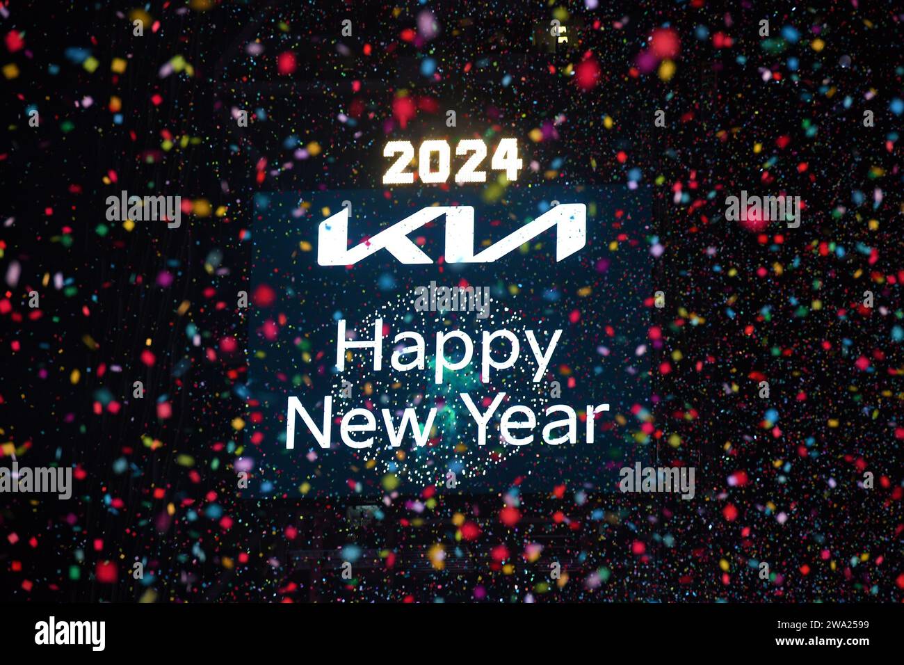 New York Usa 1st Jan 2024 Confetti Flies Around During The New Year