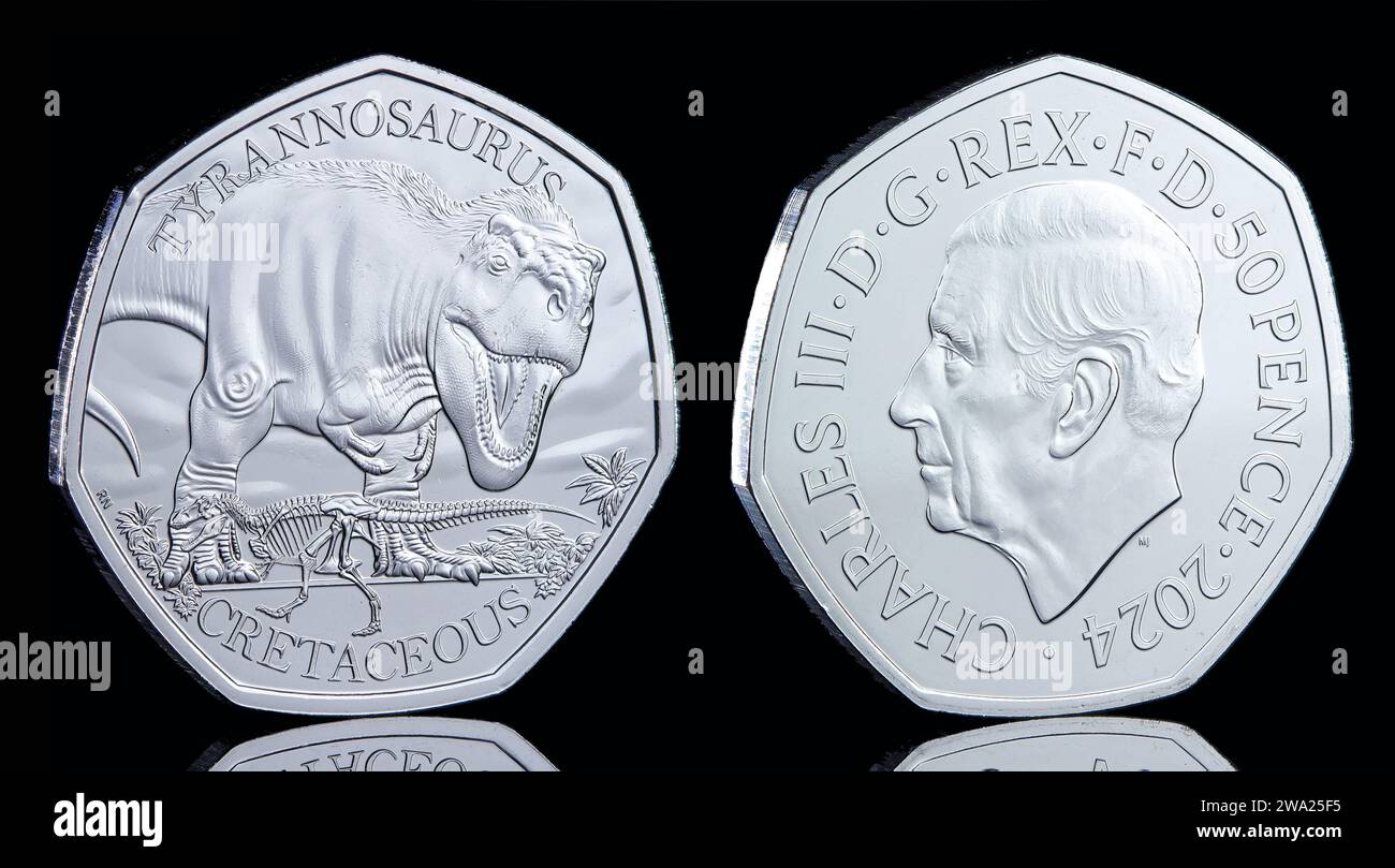 2024 tyrannosaurus 50p hi-res stock photography and images - Alamy