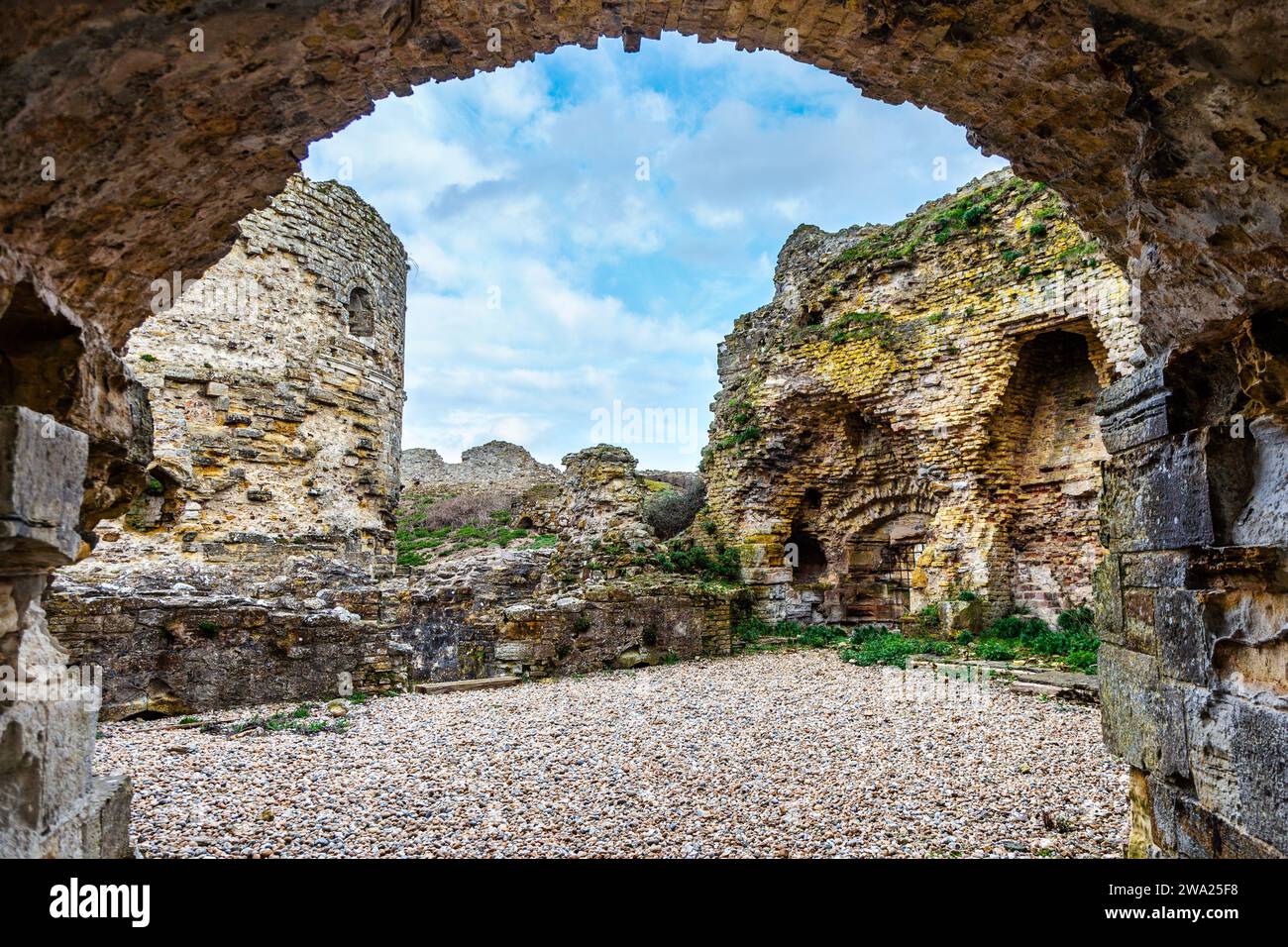 Ruins of 16th century Camber Castle, East Sussex, England Stock Photo ...