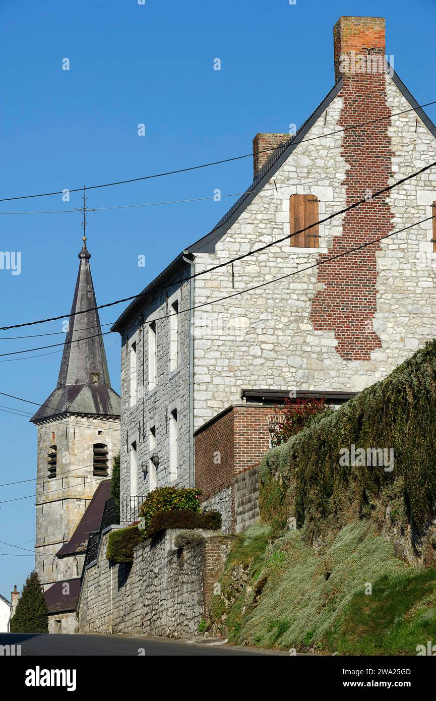 The village of Barbencon, its old castel and the lake. Ranked among the ...