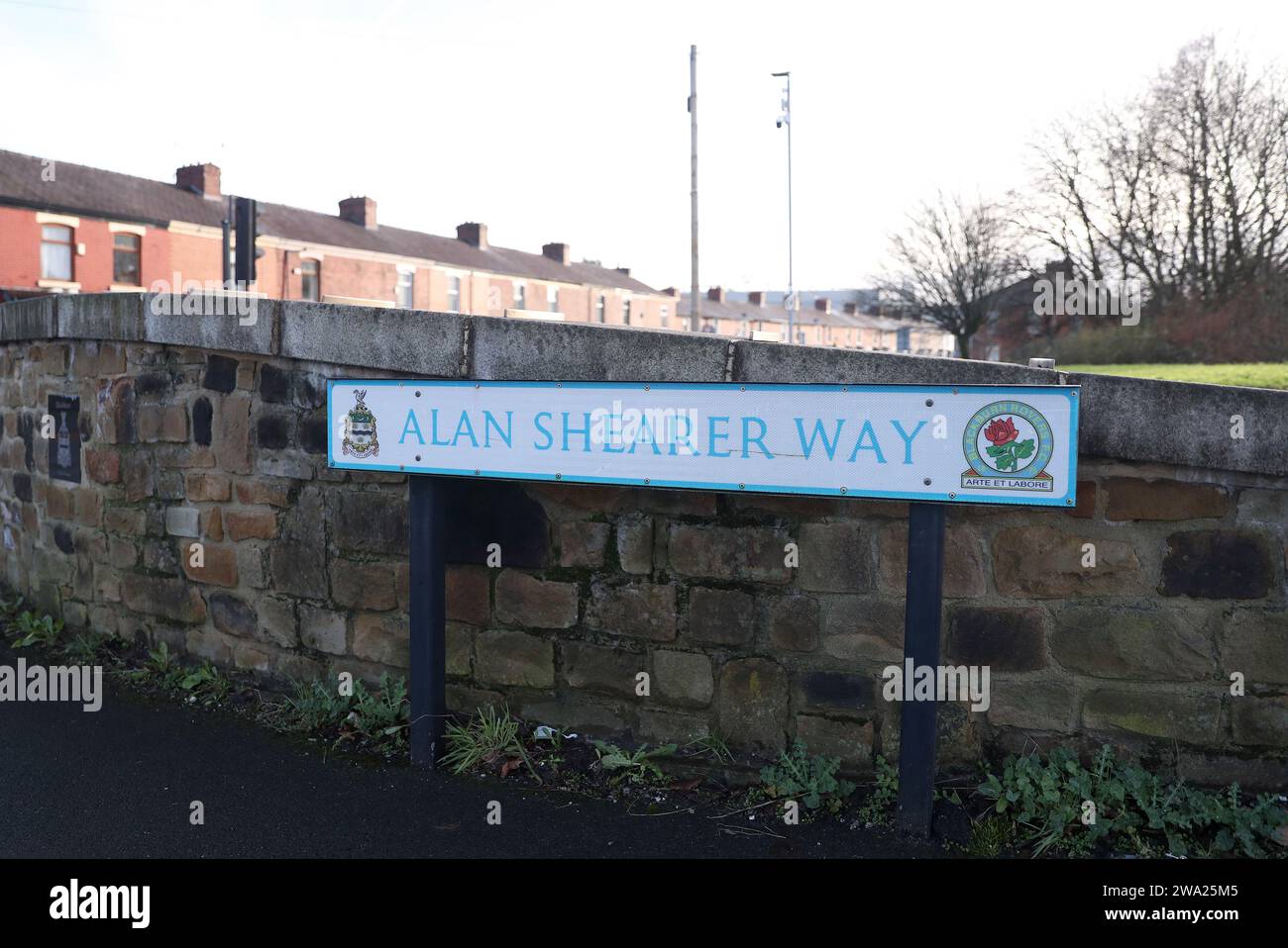 A view of Alan Shearer Way outside the stadium before the Sky Bet ...