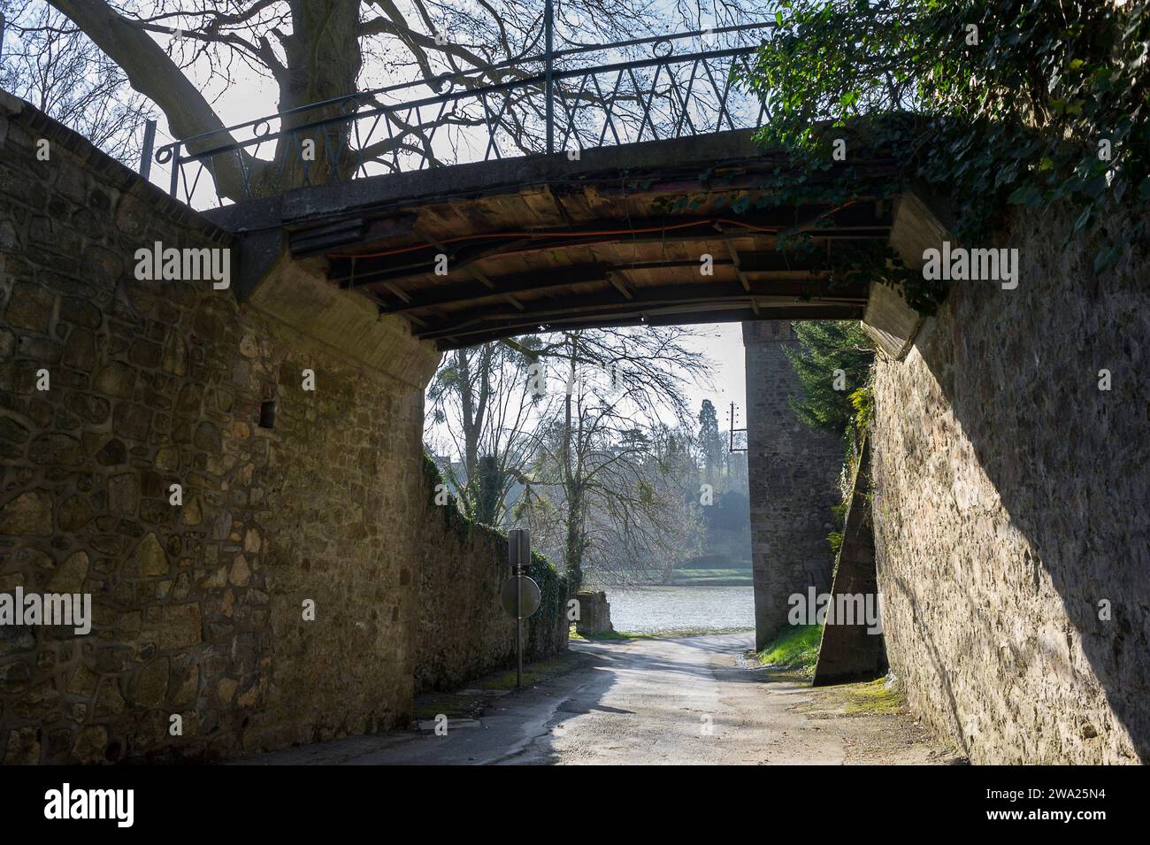 The village of Barbencon, its old castel and the lake. Ranked among the ...