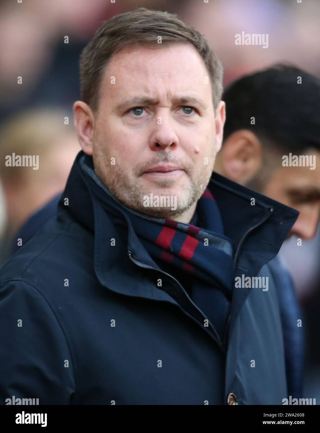 Sunderland on Monday 1st January 2024. Sunderland Head Coach Michael ...