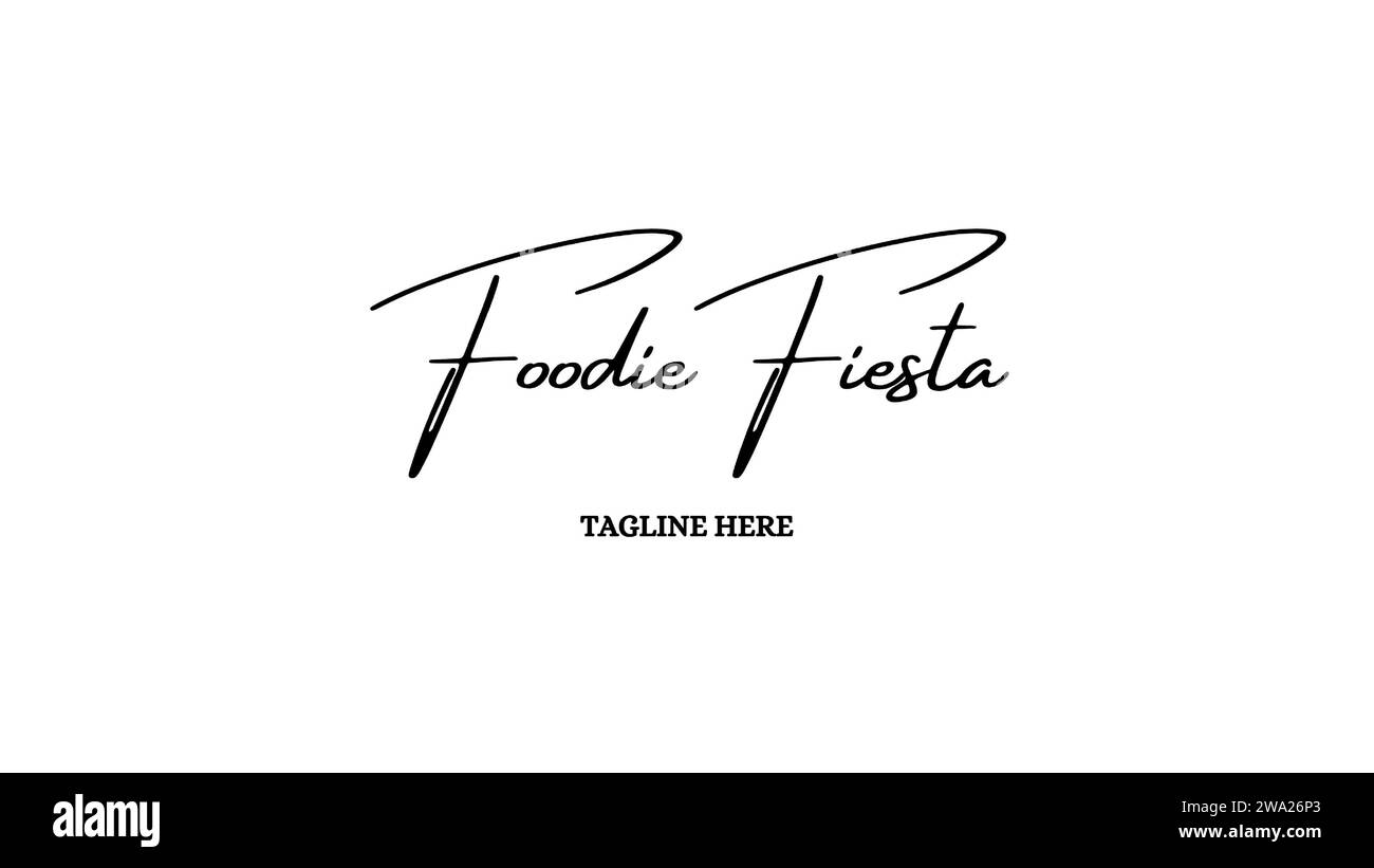 Luxury signature unique Food logo design handwriting signature style ...