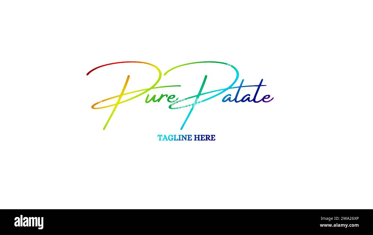 Luxury signature unique food logo hi-res stock photography and images ...