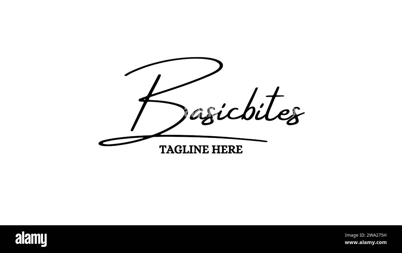 Luxury signature unique food logo hi-res stock photography and images ...