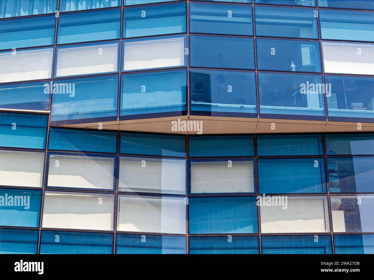 Chelsea Modern, a stack of undulating blue and white layers of glass ...
