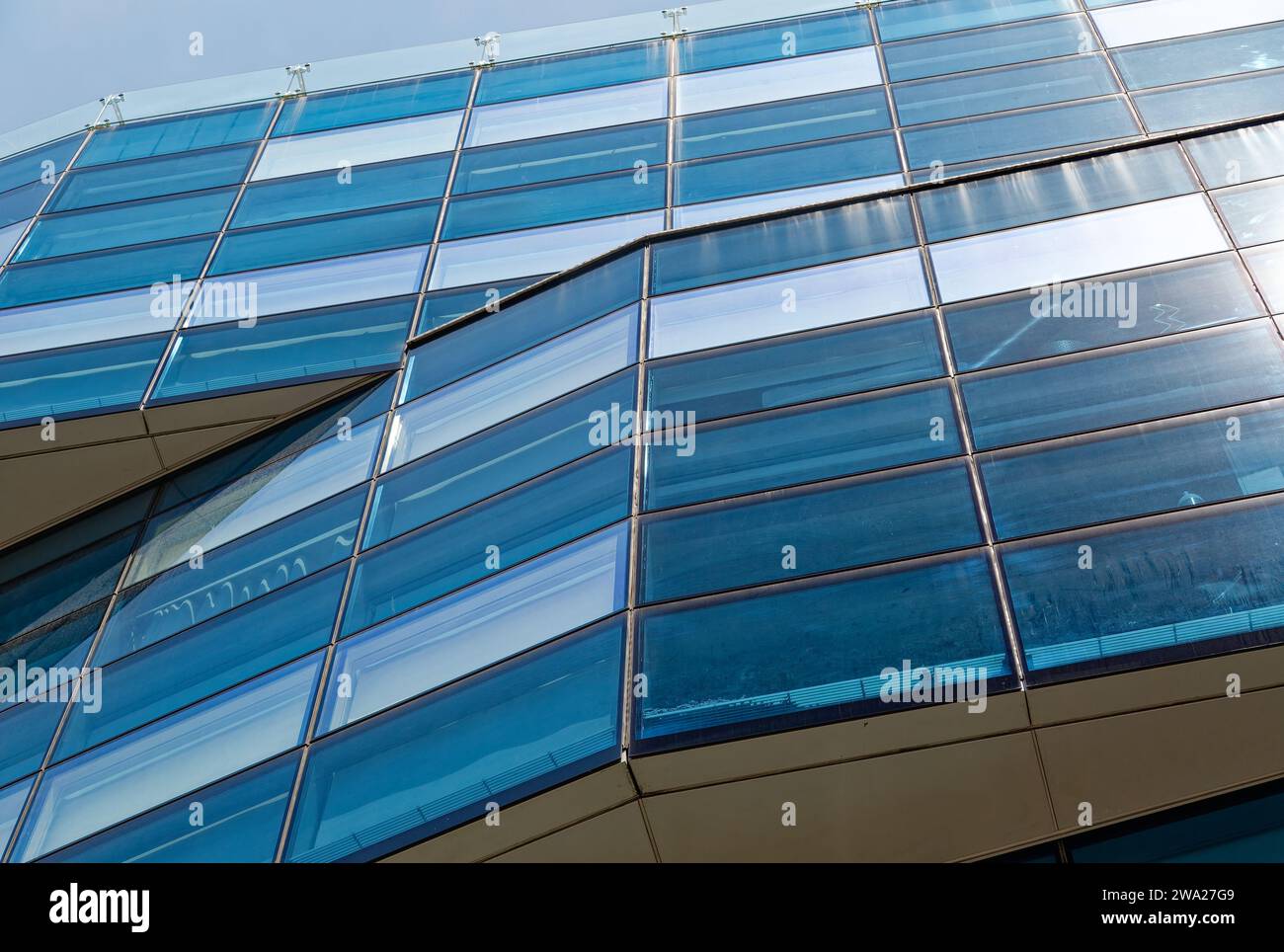 Chelsea Modern, a stack of undulating blue and white layers of glass ...