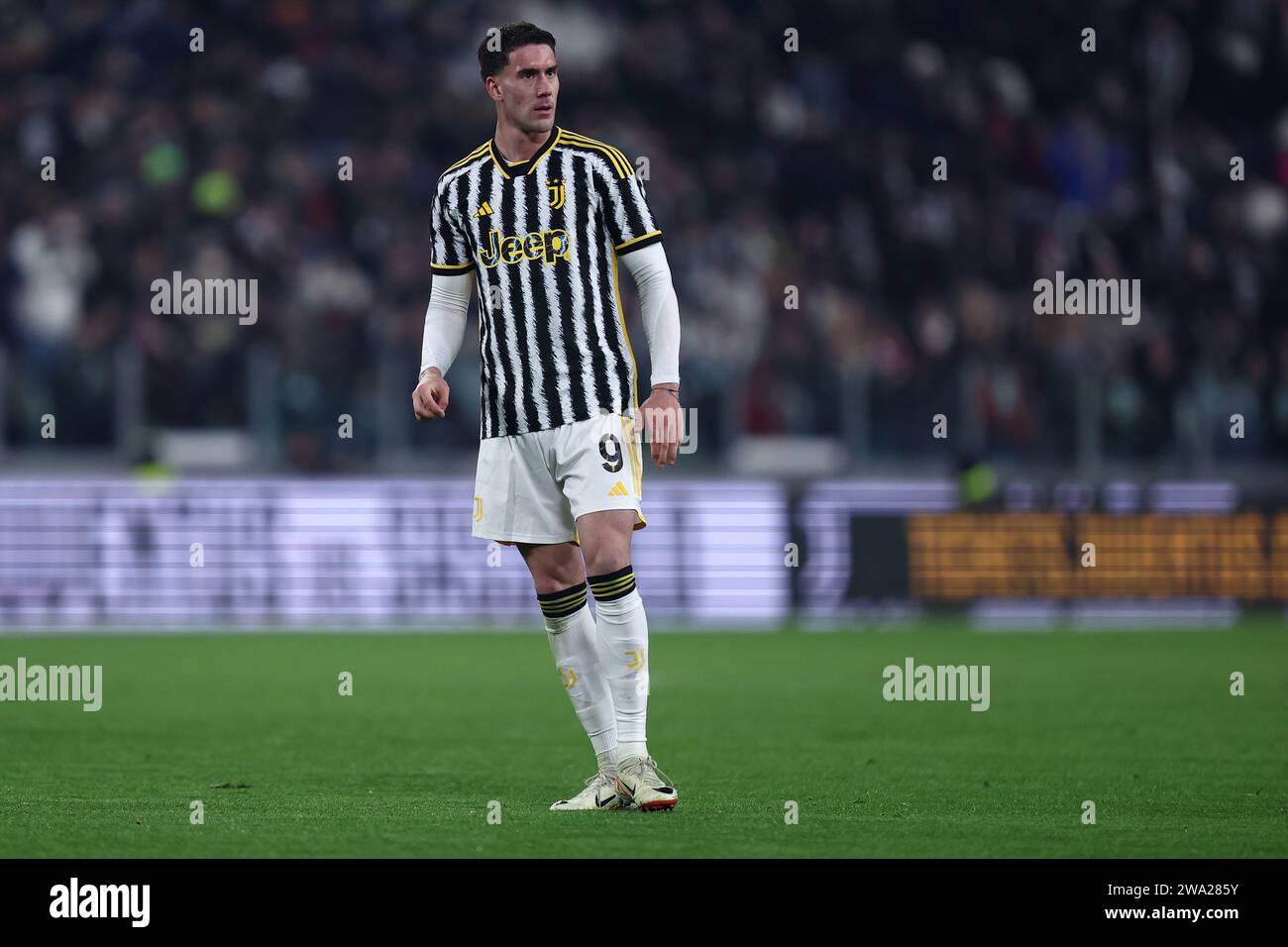 Dusan Vlahovic of Juventus Fc looks on during the Serie A match ...