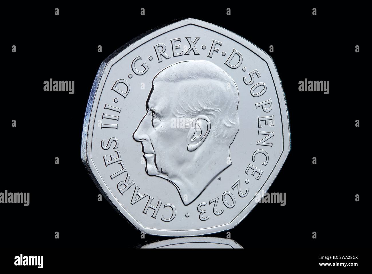 The first Snowman 50 pence coin to feature the portrait of King Charles ...