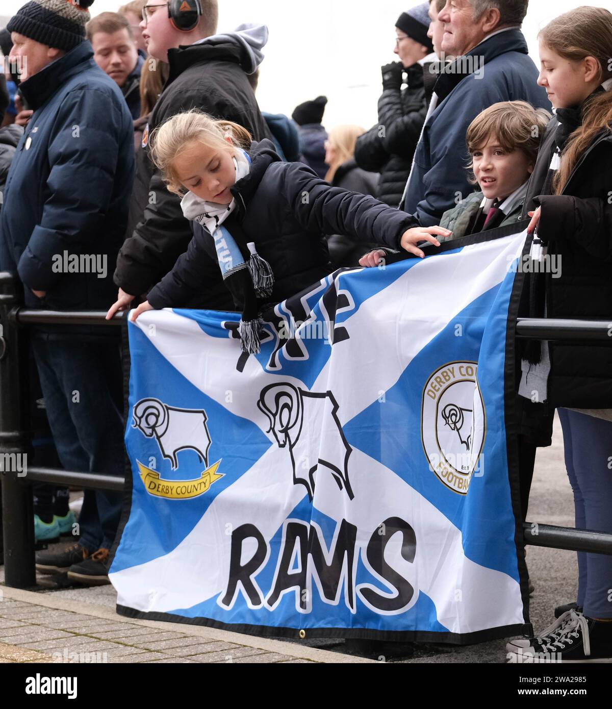 Pride Park, Derby, Derbyshire, UK. 1st Jan, 2024. League One Football ...