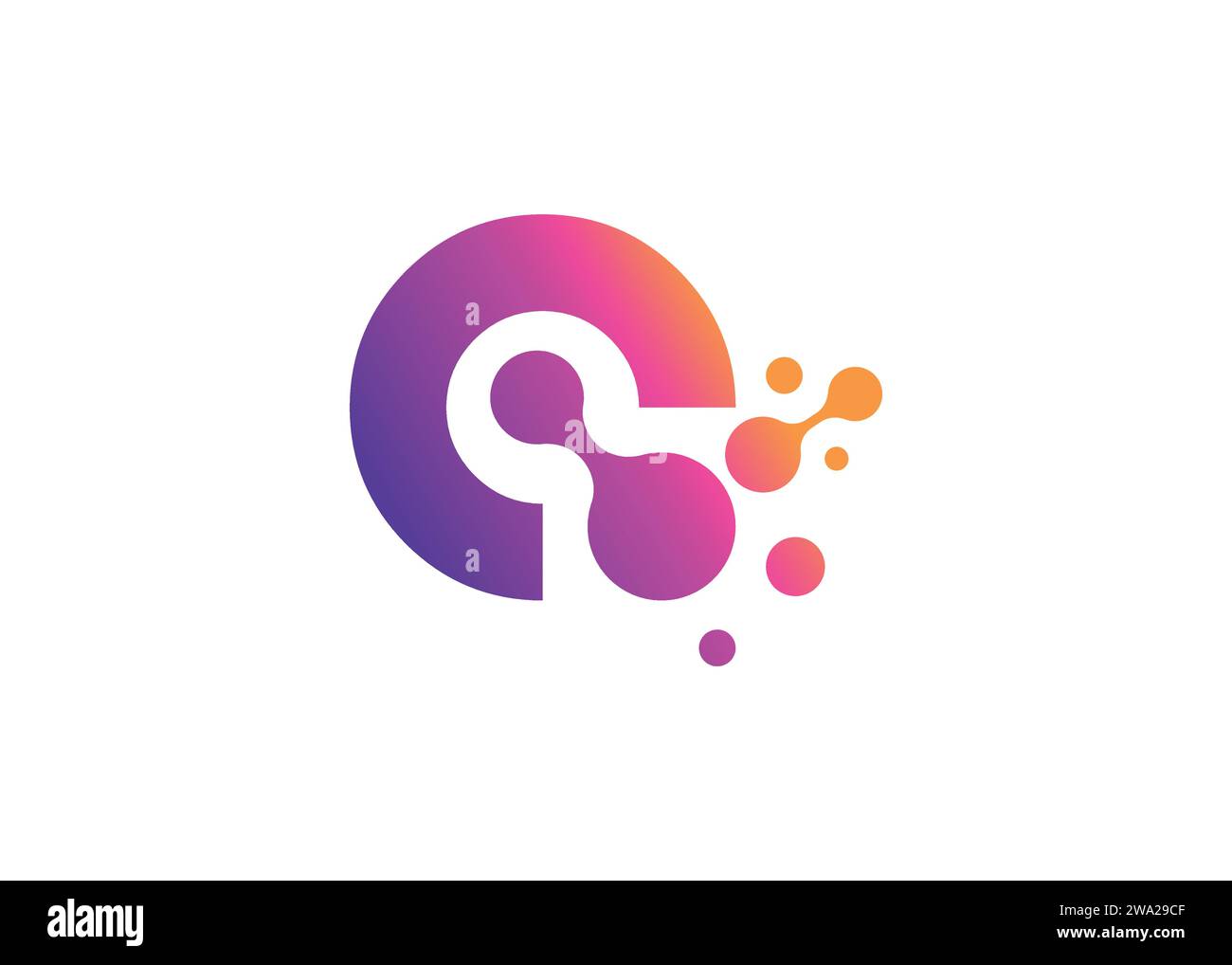 Letter A Technology vector monogram logo design template. Letter A ...