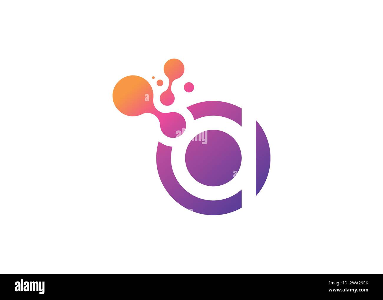 Letter A Technology vector monogram logo design template. Letter A ...